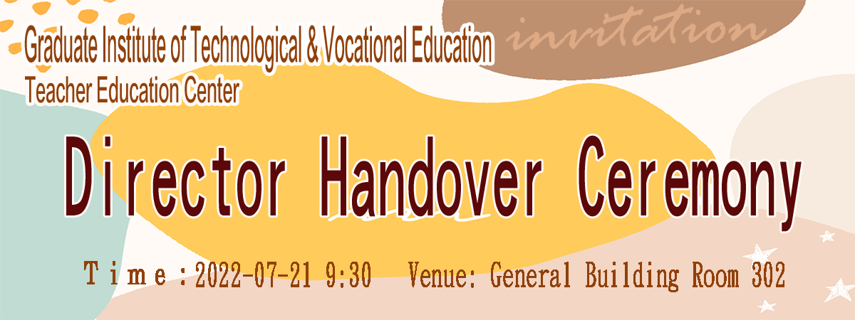 Director Handover Ceremony will take place at 9:30 in 21st July 2022